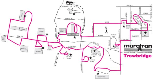 Trowbridge Route & Schedule | Marquette County Transit Authority Bus System